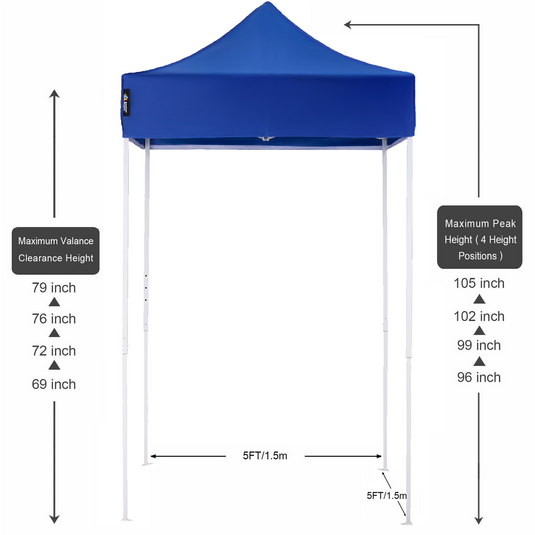 5x5 Canopy Tent, 5x5 Pop Up Tent, Portable Canopy Tent, Waterproof ...