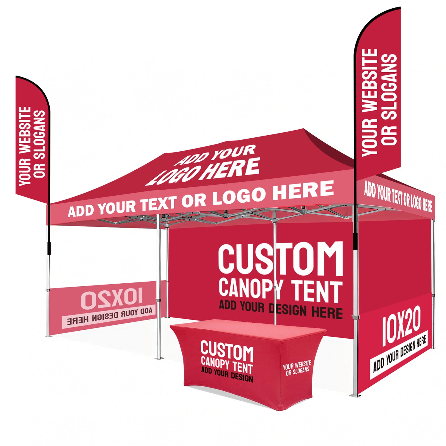 10 x 20 Custom Printed Canopy, Custom Pop Up Canopy Tent With Logo ...